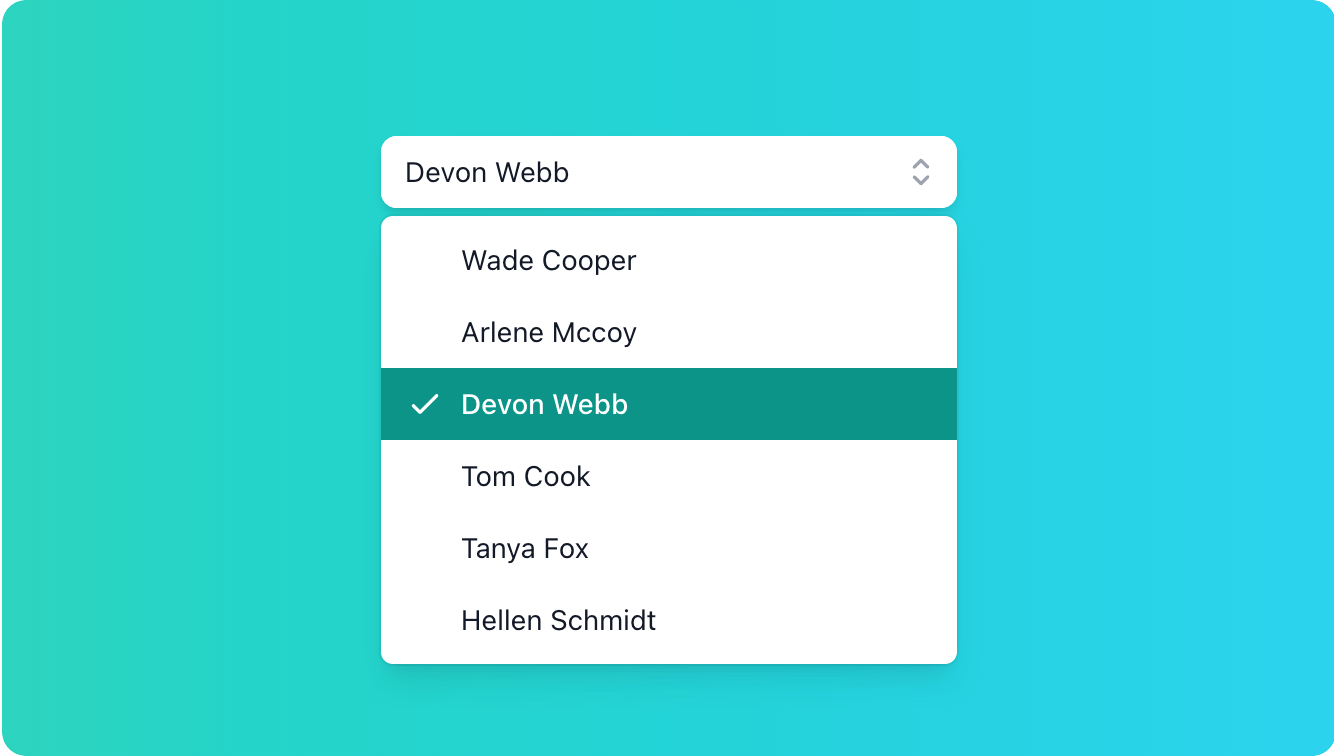 Combobox Autocomplete Svelte HeadlessUI